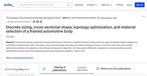 Discrete Sizing Cross Sectional Shape Topology Optimization And Material Selection Of A