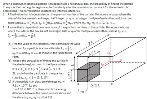 Solved When A Quantum Mechanical Particle Is Trapped Inside Chegg