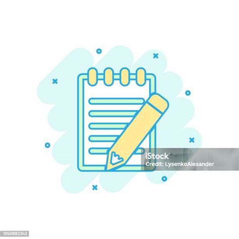 만화 만화 스타일에 연필 아이콘 컬러 문서 참고 그림 그림입니다 노트북 서명 시작 비즈니스 개념 0명에 대한 스톡 벡터 아트 및 기타 이미지 Istock