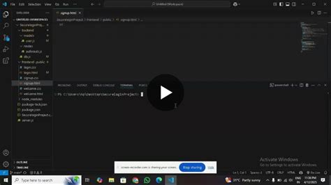 Webdevelopment Cybersecurity Mongodb Nodejs Securelogin