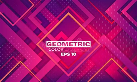 Minimalist Colorful Modern Abstract Background With Geometric Shapes And Lines Stock Vector