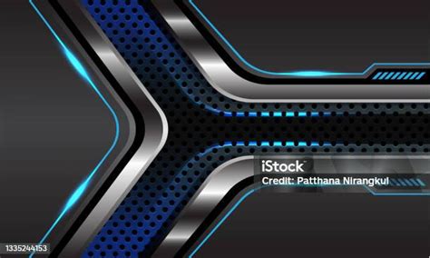 추상블루 실버 그레이 서클 메쉬 테크놀로지 디자인 모던 미래지향적 배경 벡터 일러스트 0명에 대한 스톡 사진 및 기타 이미지 0명 3차원 형태 가리기 Istock