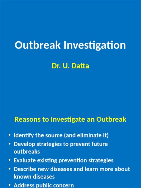 Outbreak Investigation Pdf