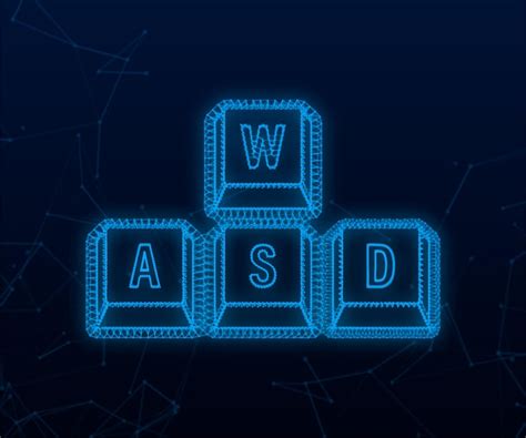 Premium Vector Wasd Computer Keyboard Plexus Buttons Desktop