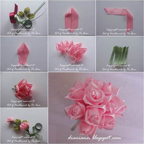 How To Diy Beautiful Satin Ribbon Rose Урок по созданию цветка из ленты