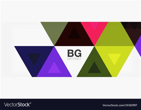 Mosaic Triangle Pattern Abstract Background Vector Image