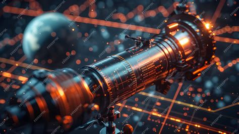 Economic Forecasting And Data Analytics With Telescopic Visualization Premium Ai Generated Image