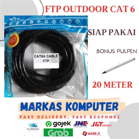 Jual Kabel Lan Outdoor Siap Pakai Cat Meter Stp Ftp Utp Cat M Shopee Indonesia