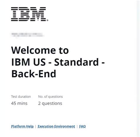 Welcome To Ibm Us Standard Back End Oa 代写 面试代面 面试辅助 Oa Writing Csoahelp代码代写面试oa
