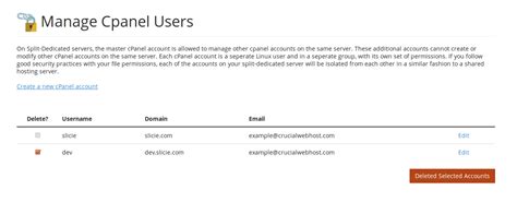 Manage Cpanel Users