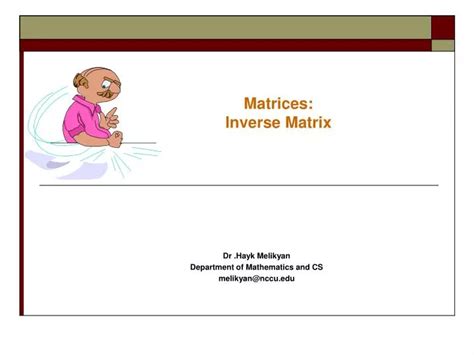 ppt matrices inverse matrix powerpoint presentation free download