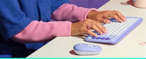 Logitech Pop Icon Combo Bluetooth Keyboard And Mouse Combo Comfortable Typing