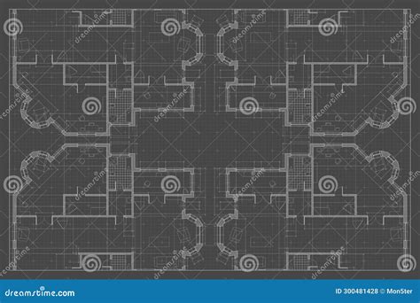 Architectural Background Building Construct Plan Vector Illustration
