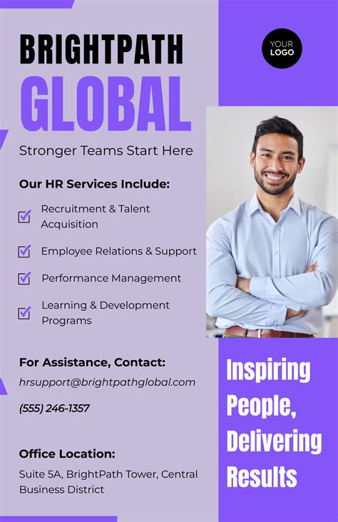 Free HR Poster Templates Editable And Printable