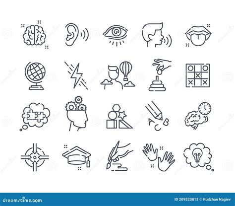 Collection Of Outline Icons Stock Vector Illustration Of Fine Abilities 209520813