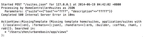 Ruby On Rails ActionView MissingTemplate Error When Trying To Create