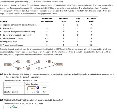 solved question a average and standard deviation please show on excel