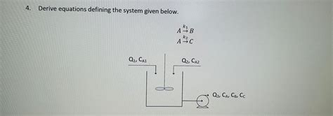 Solved Derive Equations Defining The System Given Below Chegg