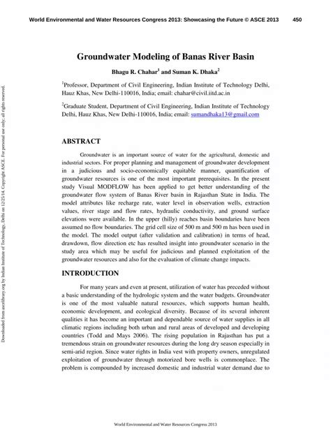 Pdf Groundwater Modeling Of Banas River Basin Dokumen Tips