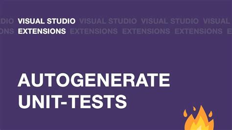 🔥 How To Autogenerate Unit Tests Boilerplate In Visual Studio R