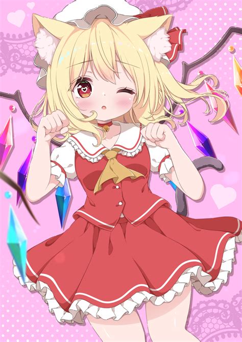 G4ku Flandre Scarlet Touhou Highres 1girl O Animal Ear Fluff