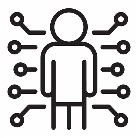 Humanoid People Neural Network Ai System Artificial Intelligence Technology Icon