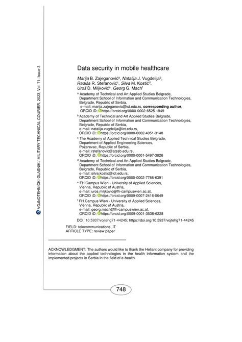 Pdf Data Security In Mobile Healthcare