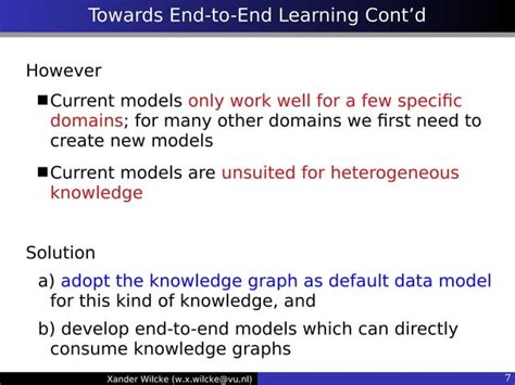 The Knowledge Graph For End To End Learning On Heterogeneous Knowledge Ppt
