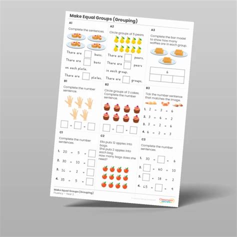 Year 2 Make Equal Groups Grouping Fluency Matrix Resource Classroom Secrets