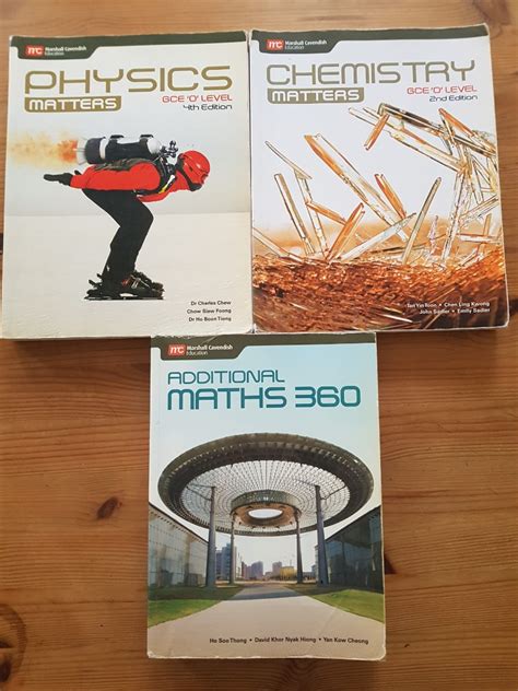 O Level Textbook Additional Maths 360 Chemistry Physics Matters Gce O Level Hobbies And Toys