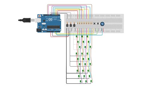 Circuit Design Led Cube Using Functions Tinkercad