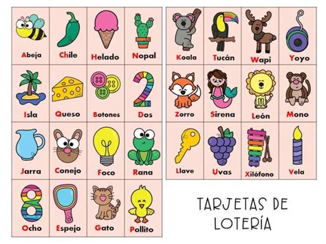 Loteria Del Abecedario Para Imprimir En Pdf Educaenvivo