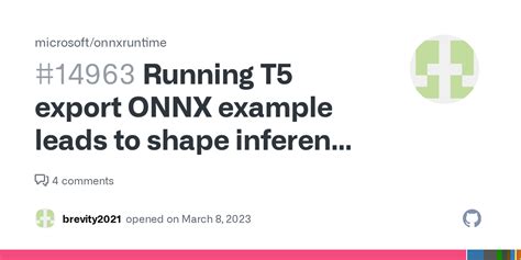 Running T5 Export Onnx Example Leads To Shape Inference Error · Issue 14963 · Microsoft