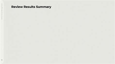 review results summary slide performance management presentation