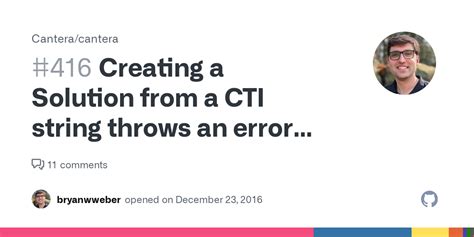 creating a solution from a cti string throws an error because the