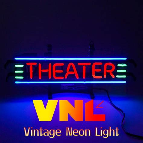 Vintage Theater Neon Sign Handcrafted Glass Neon Light For Home Theater