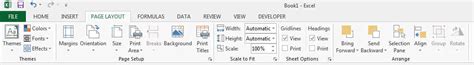 Excelmadeeasy The Page Layout Ribbon In Excel