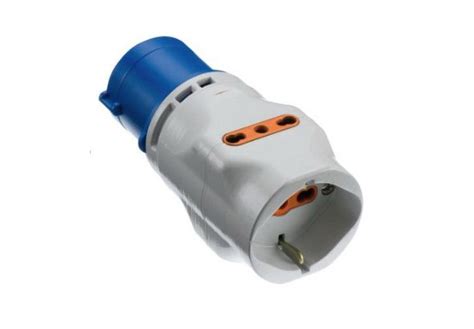 Адаптер розетка SCHUKO - вилка CEE 2P+PE (16A, 230V) EC690510 ...