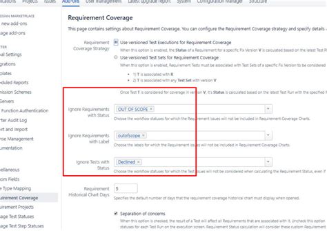 XRAY When Ignore Requirements With Status Is Used And The Issue Is In That Status The