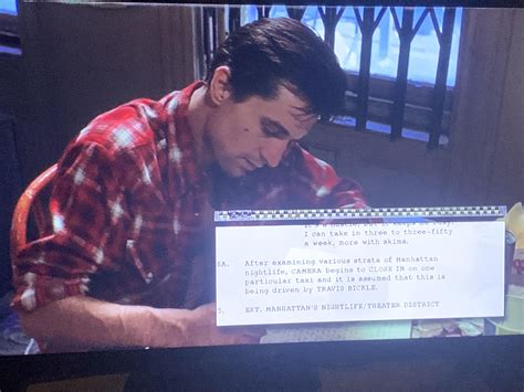 Watching Taxi Driver With The Script R Taxidriver