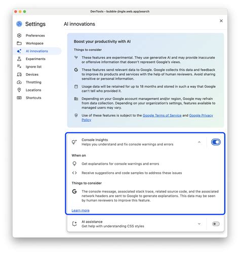 Understand Errors And Warnings Better With Console Insights Chrome