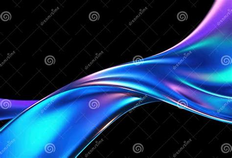 Iridescent Curves A Futuristic Dance Of Light And Reflection Stock
