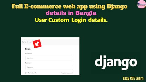 Django Full E Commerce Website In Bangla Custom User Login Details Part 45 Youtube