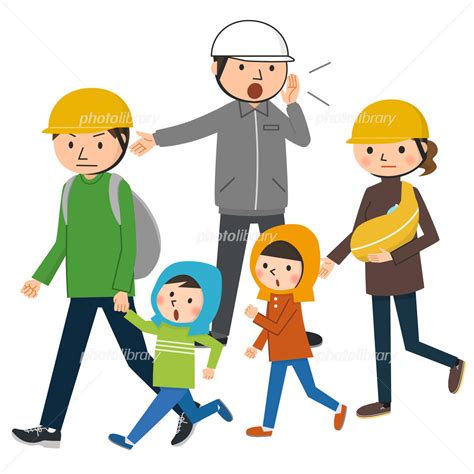 避難訓練 イラスト素材 Id：2816593