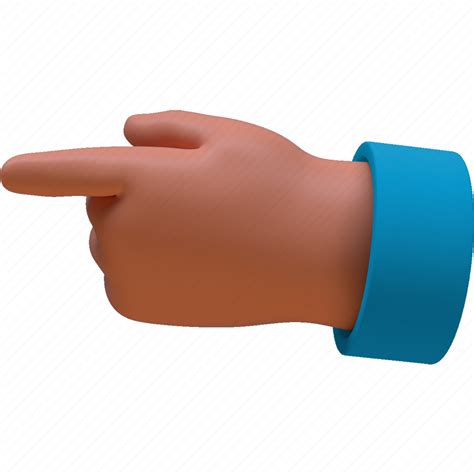 Finger Pointing Left Hand Gesture Directional Sign Free Png