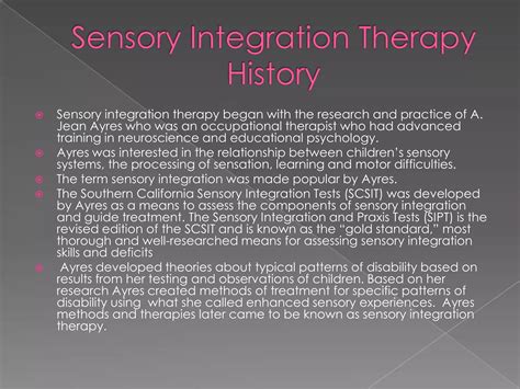 Sensory Integration Therapy Pptx