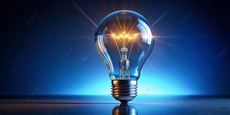 파란색 배경에 현실적인 전구 빛나는 전구 현실적인 전구 백열등 배경 일러스트 및 사진 무료 다운로드 Pngtree