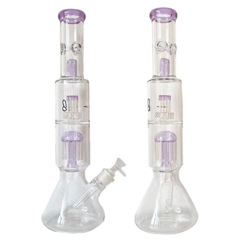 Stone Age Large Glass Bongs Purple Filter Super Beaker 46cm Bongsmart
