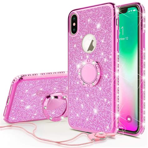 Soga Diamond Bling Glitter Cute Phone Case With Kickstand Compatible