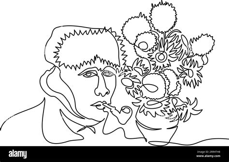 Van Gogh Sunflowers Directed Drawing At Russell Canter Blog